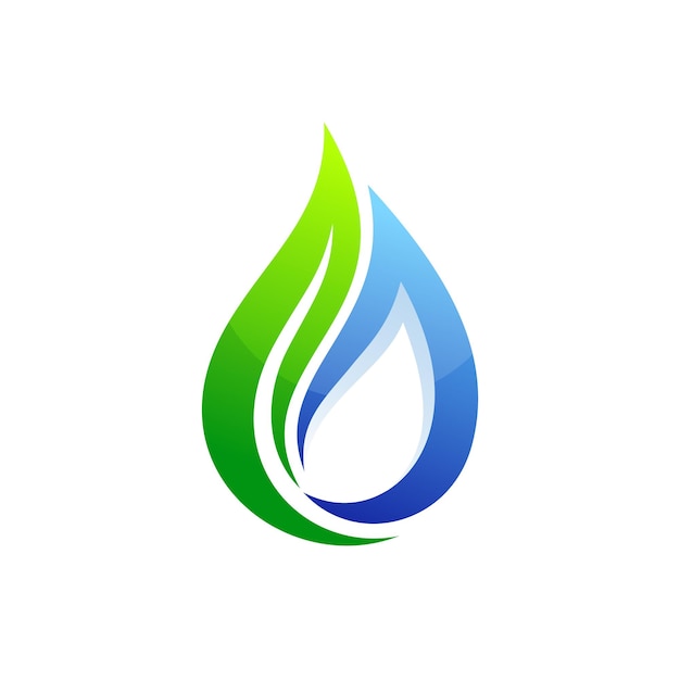 Vibrant Teardrop Logo with Blue and Green Swirls | Jiffy Designs