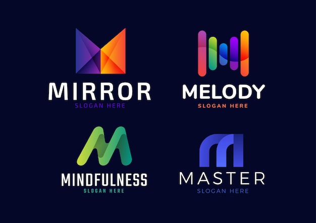 Vibrant Gradient Logo Collection with Text and Slogan Elements | Jiffy ...