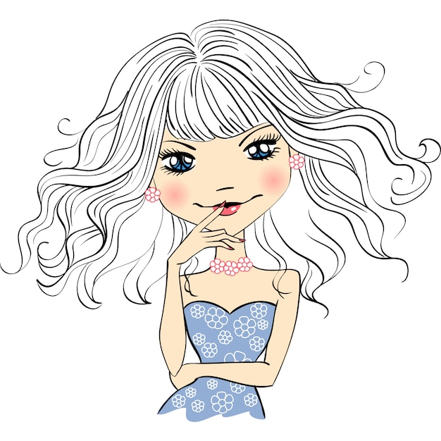 Whimsical Mermaid with Flowing Locks and Starry Eyes | Jiffy Designs
