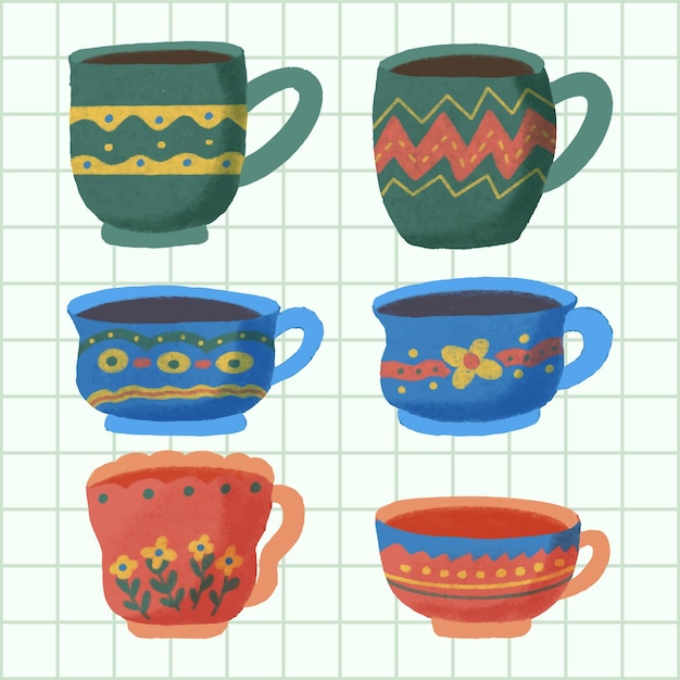 Vibrant Collection of Patterned Ceramic Mugs and Cups | Jiffy Designs