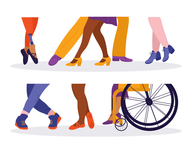 Dance Feet. International Dance Day. Different Types Of Dance Shoes ...