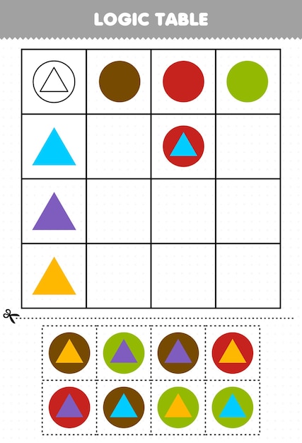 Vibrant Geometric Shapes in a Logic Table Layout | Jiffy Designs