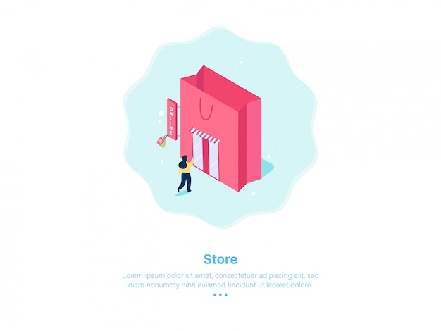 Vibrant Storefront with Shopper Entering Modern Shop | Jiffy Designs