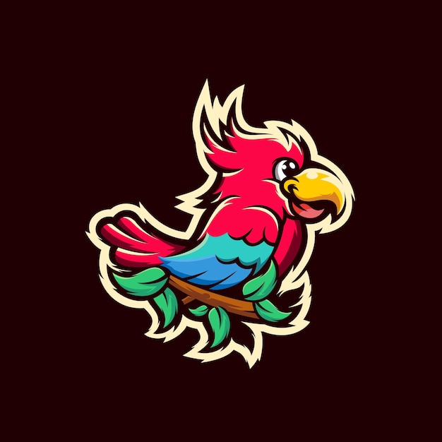 Vibrant Parrot Mascot Emblem with Lively Design | Jiffy Designs