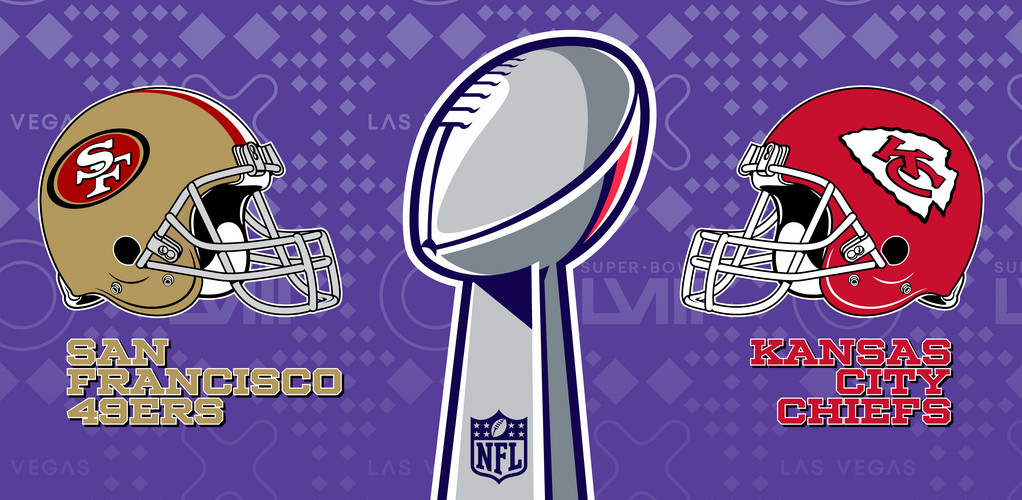 The Helmets Of The Finalist American Football Teams San Francisco 49ers ...