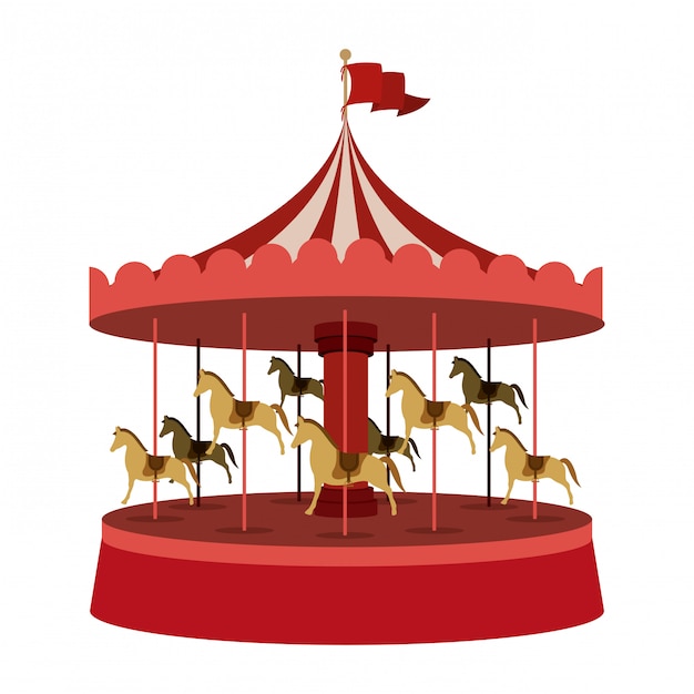 Vibrant Carousel with Majestic Horses | Jiffy Designs