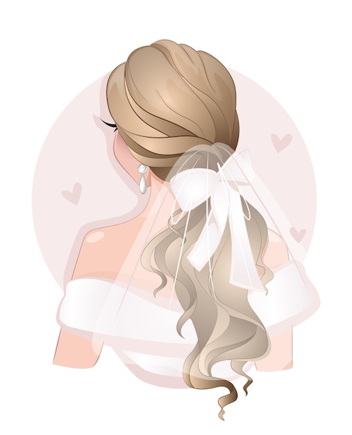 Elegant Swirling Locks of Golden Blonde Hair with Hearts | Jiffy Designs