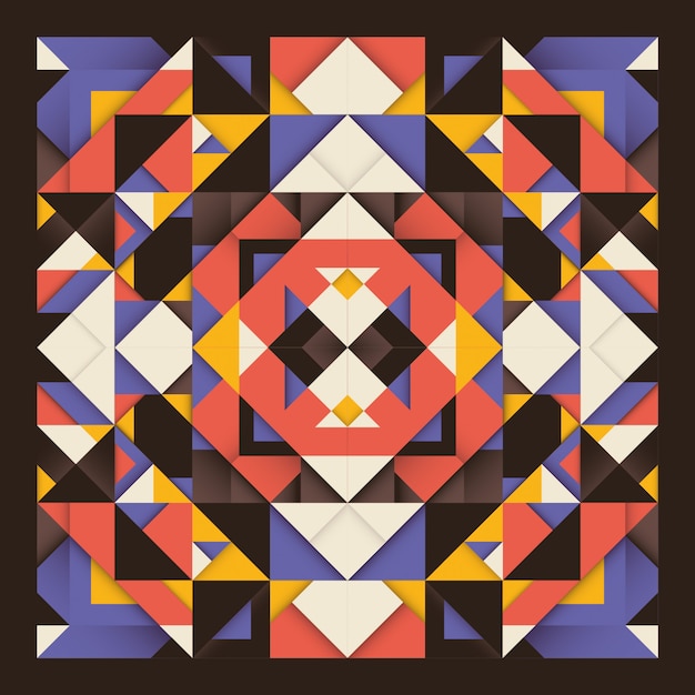 Vibrant Geometric Pattern with Triangles in Bold Colors | Jiffy Designs