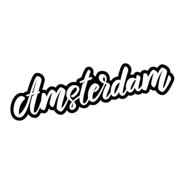 Stylish 'Amsterdam' Lettering Design with Unique Flair | Jiffy Designs