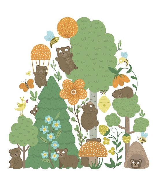 Whimsical Forest Creatures in Vibrant Woodland Wonderland | Jiffy Designs
