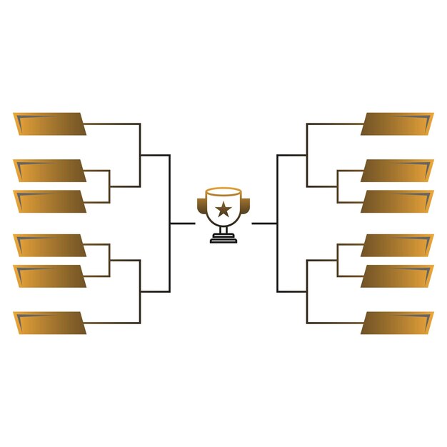 Elegant Tournament Bracket with Golden Accents | Jiffy Designs