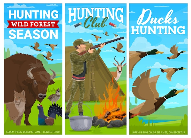 Vintage Hunting and Wildlife Illustrations: Posters, Club, and Ducks ...