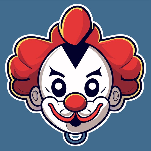 Vibrant Clown Face with Expressive Features | Jiffy Designs