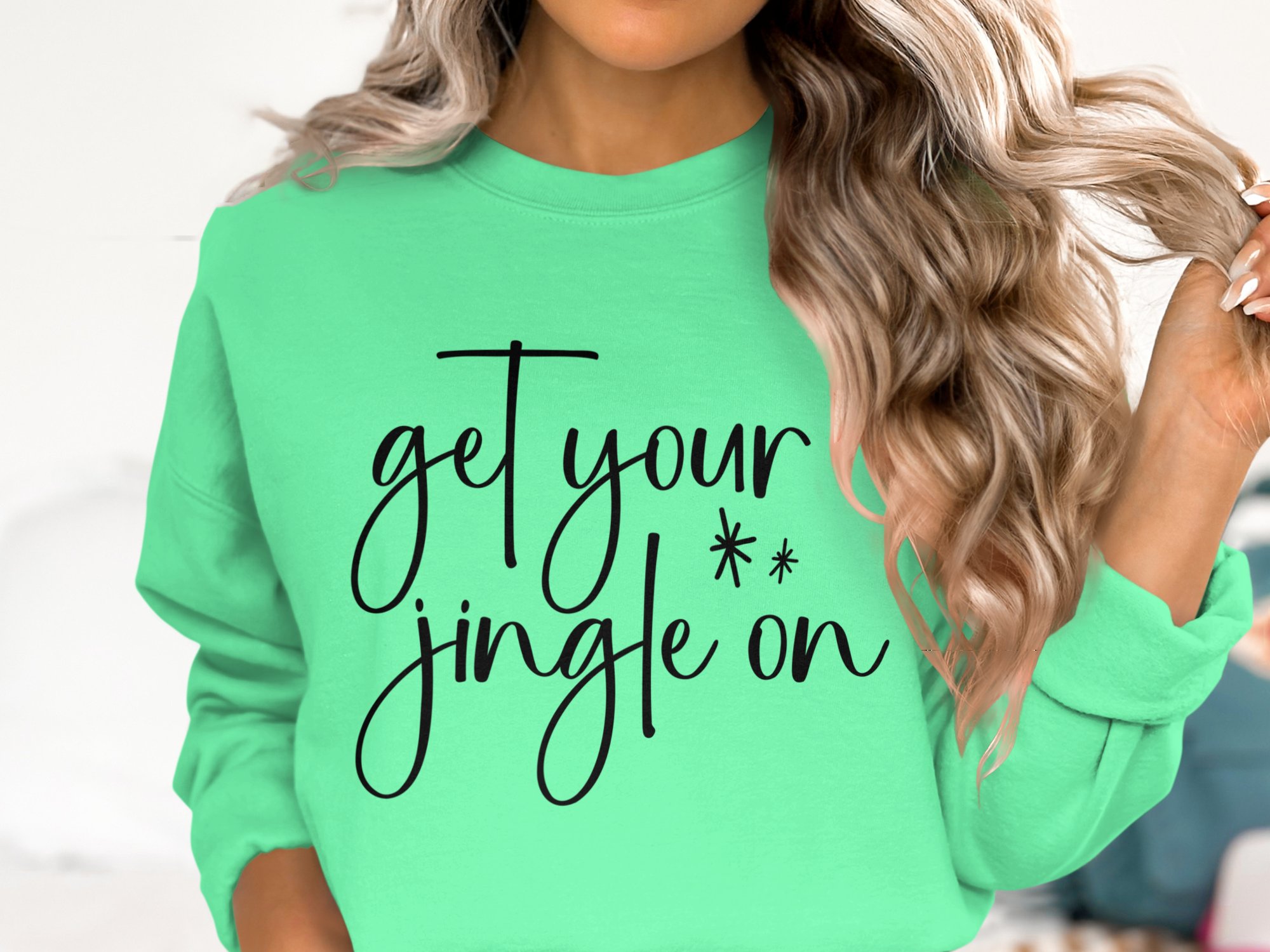 'Get Your Jingle On' Playful Script with Festive Sparkles | Jiffy Designs