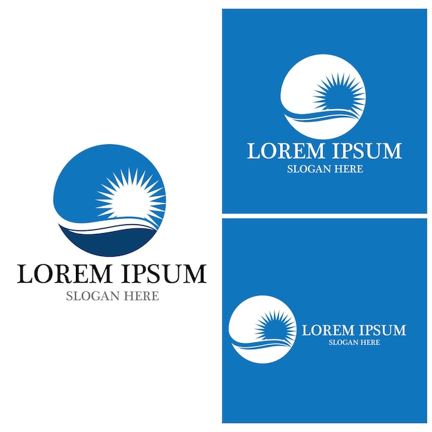 Versatile Sun-Inspired Logo Collection in Shades of Blue | Jiffy Designs