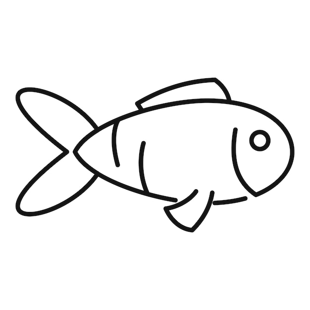 Charming Outline Illustration of a Playful Fish | Jiffy Designs