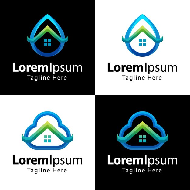 Vibrant house symbols in bold geometric shapes and colors | Jiffy Designs