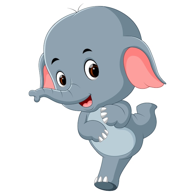 Playful Pachyderm: A Charming Cartoon Elephant's Delightful Antics ...
