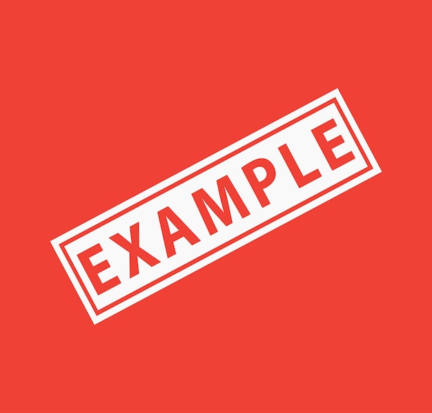 Bold Red Stamp with Prominent 'EXAMPLE' Text | Jiffy Designs