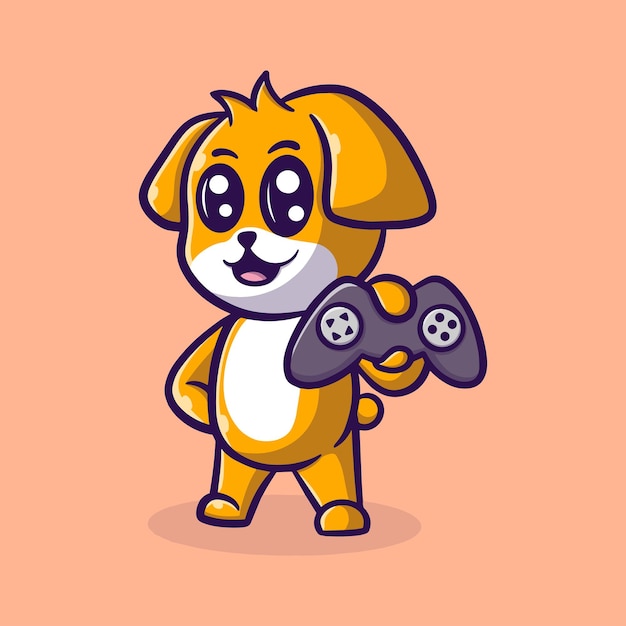 Playful Pup Gamer with Vibrant Colors | Jiffy Designs