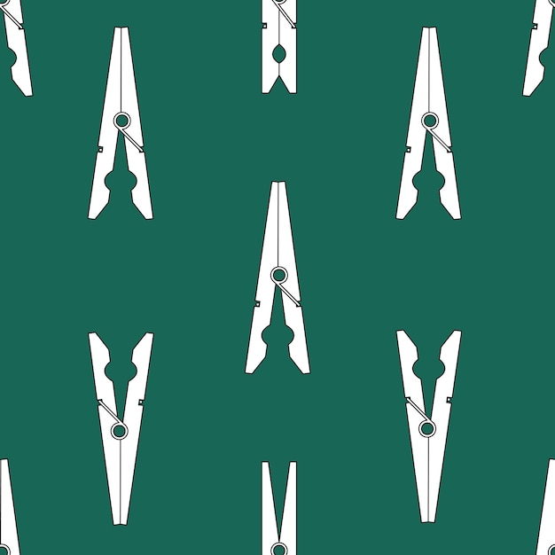 Minimalist Clothespins Pattern in Contrasting White and Green | Jiffy ...