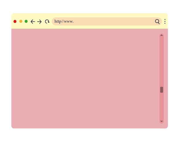 Minimalist Pink Web Browser Window with Retro Interface | Jiffy Designs