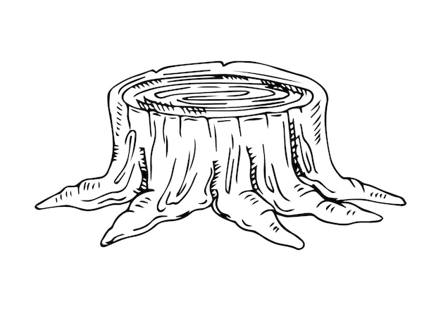 Rustic Tree Stump with Detailed Woodgrain Texture | Jiffy Designs