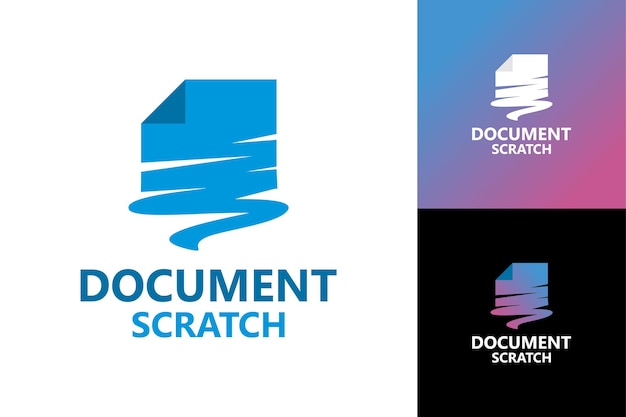 Vibrant Document Scratch Logo Design | Jiffy Designs