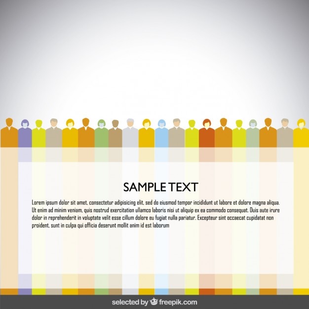 Colorful Silhouette People Border with Sample Text Banner | Jiffy Designs