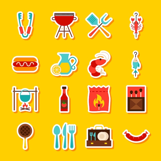 Vibrant Collection of Iconic Barbecue and Cooking Symbols | Jiffy Designs