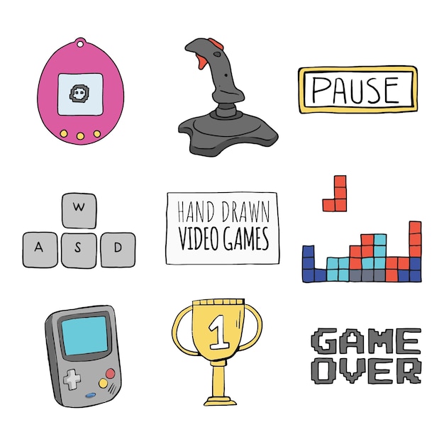 Vibrant Symbols of Gaming Delight: A Playful Illustration | Jiffy Designs