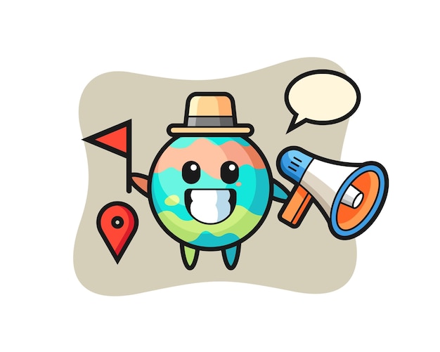Cheerful Globe Character with Travel Accessories | Jiffy Designs