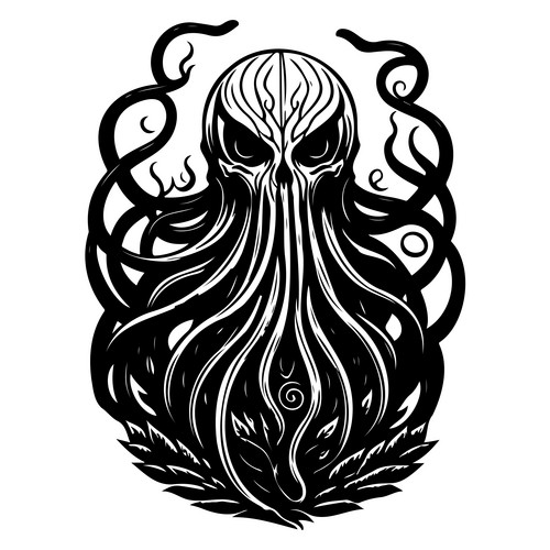 Halloween Cthulhu Horror Scary Illustration Sketch Hand Draw Element ...