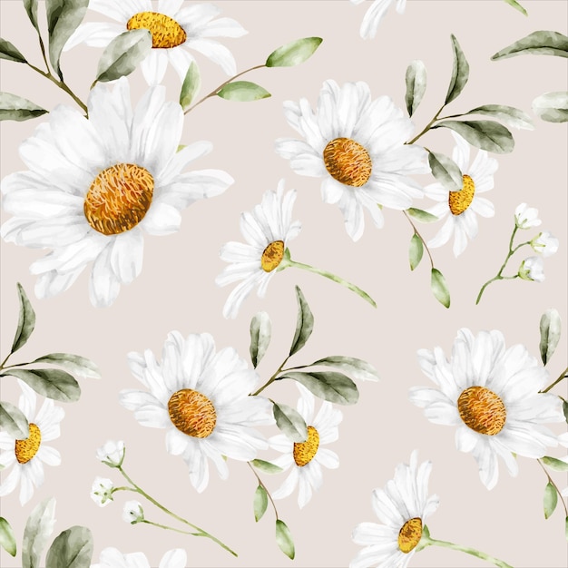 Vibrant Daisy Floral Pattern with Lush Greenery | Jiffy Designs