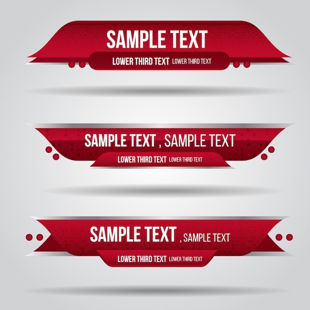 Vibrant Red Banners with Customizable Sample Text | Jiffy Designs