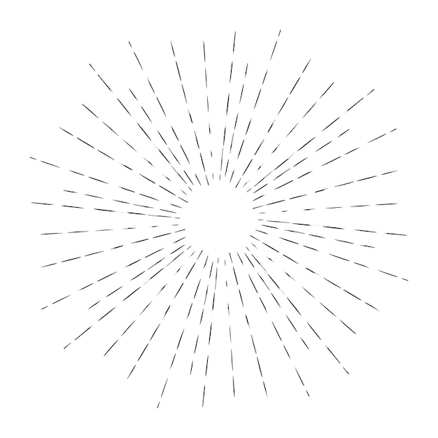 Radiant Burst of Monochrome Rays | Jiffy Designs