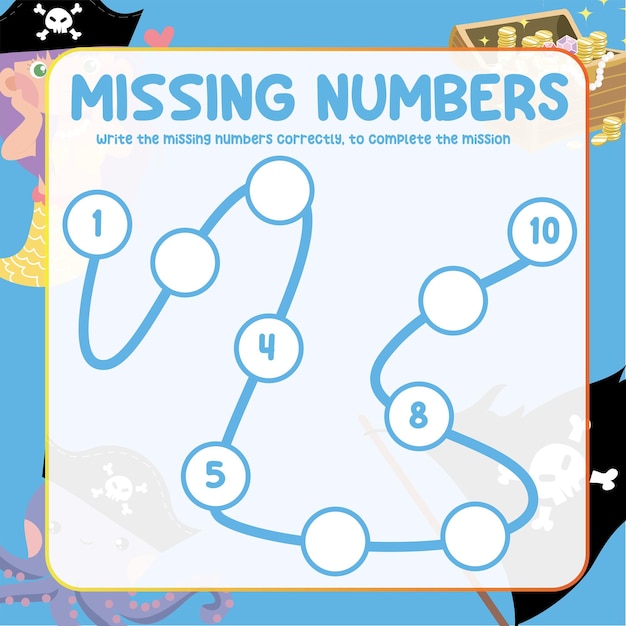 Pirate-Themed Missing Numbers Puzzle for Kids | Jiffy Designs