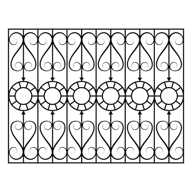 Elegant Wrought Iron Fence with Intricate Scroll Patterns | Jiffy Designs