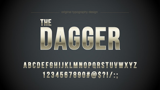 Ornate Metallic Typography with Dagger-Shaped Lettering | Jiffy Designs