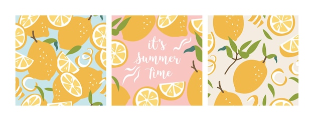 Vibrant Lemon Collage with Cheerful Summer Motifs | Jiffy Designs