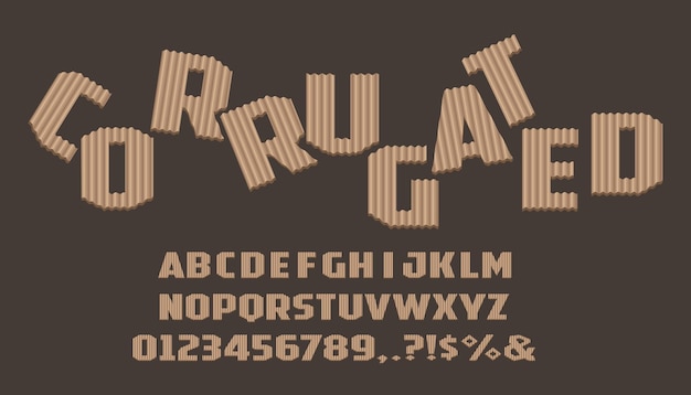 Corrugated Cardboard Typography with Intricate Lettering Design | Jiffy ...