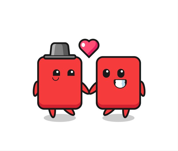 Adorable Cartoon Squares Holding Hands with Heart | Jiffy Designs