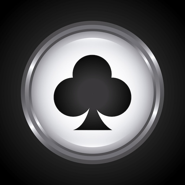 Elegant Monochrome Club Symbol on Sleek Metallic Background | Jiffy Designs