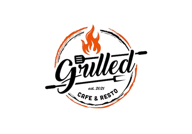 Sizzling Grill Logo for Cafe & Resto Establishment | Jiffy Designs