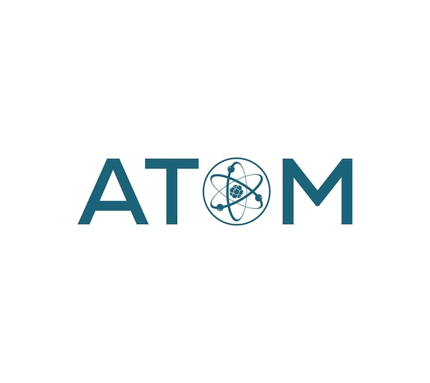 Minimalist Atomic Symbol with Orbiting Electron Icon | Jiffy Designs