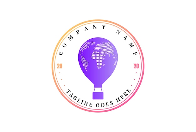 Vibrant Global Brand Logo with Stylized World Map | Jiffy Designs