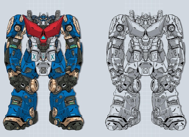 Mighty Mecha Warriors in Striking Robotic Armor | Jiffy Designs