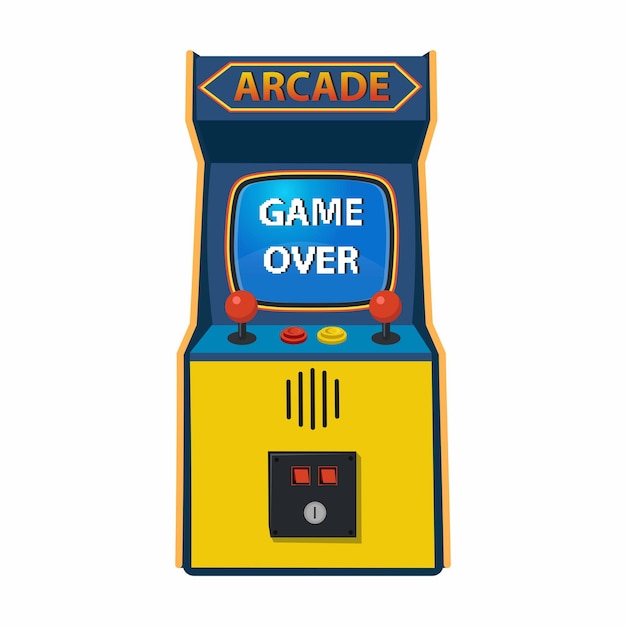 Retro Arcade Game Over Cabinet with Vibrant Graphics | Jiffy Designs