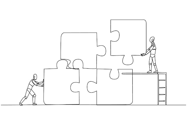 Collaborative Teamwork Assembling Puzzle Pieces Together | Jiffy Designs