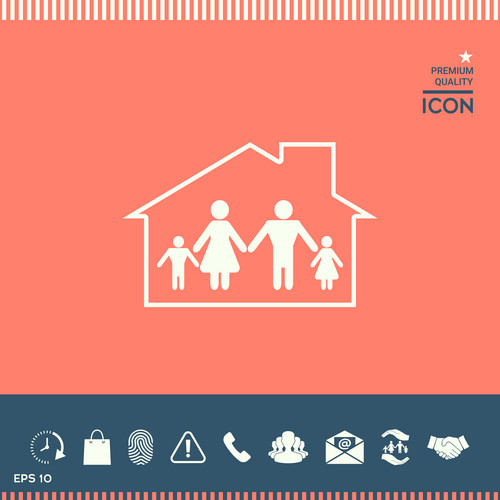 Family Home Icon | Jiffy Designs